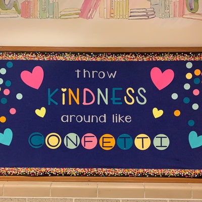 Throw Kindness Around Like Confetti Bulletin Board Cutouts Decor - Etsy