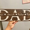 Personalized Fathers Day Gift, Dad Sign With Kids Names, Personalized ...