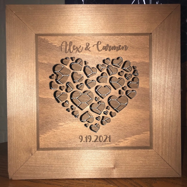 Shadow Box Wedding Guest Book Drop Box Guest Book 3D Guest Book ...