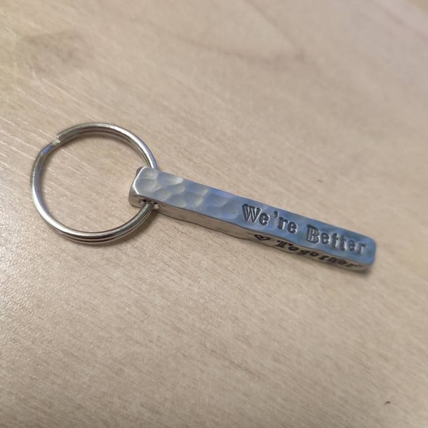 Personalised Pair of Key Rings, Couple's Keyrings, Two Keyrings ...