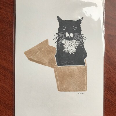 Snail Original Art Block Print Hand Carved Hand Printed - Etsy