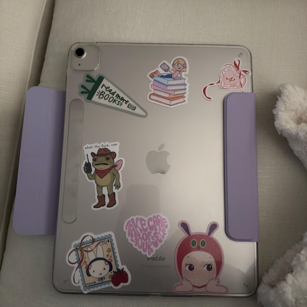 Strawberry Bunny Stamp Sticker: Waterproof Vinyl Sticker - Etsy