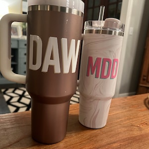 Double Layer Monogram Decal Two Color Monogram Decal Decal - Etsy