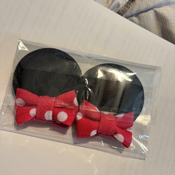 Mickey Ears Hair Clips, Minnie Ears, Mouse Ears, Mouse Ears Hair Clips ...