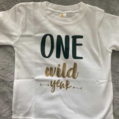 Wild One 1st Birthday Boy Outfit, One Wild Year, Jungle One Year Old ...