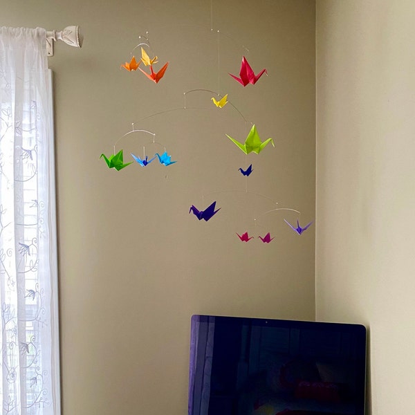 Modern Colorful Bird Mobile - Etsy