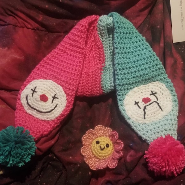 Jester Hat - Crochet Jester Hat - Jester Beanie - Inspired by ...