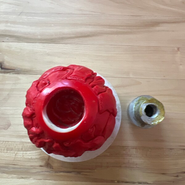 Open Head Skull Skeleton Statue From Billiard Ball Number 9 Hand Carved ...