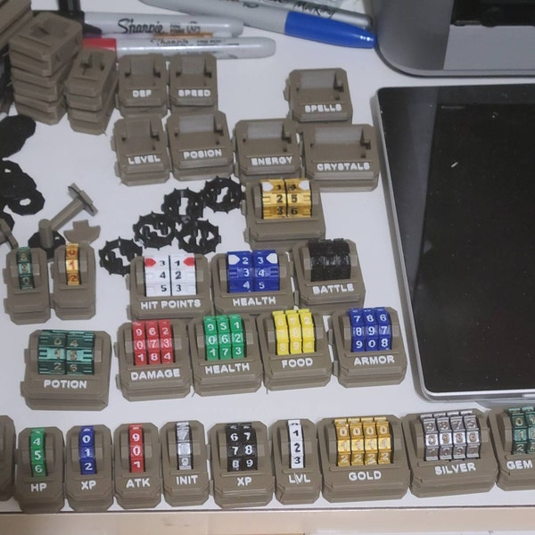 Modular Board Game Dashboard: Counters, Dials, Card Holders (STL Files ...