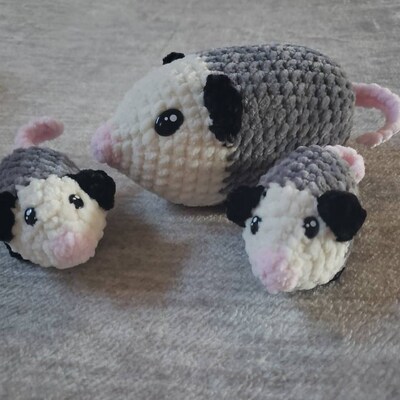 Crochet Possum Pattern NO SEW PDF Download Mini Opossum - Etsy