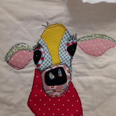 Cow Applique Pattern Daisy the Adorable Scrappy Cute Dairy - Etsy Australia