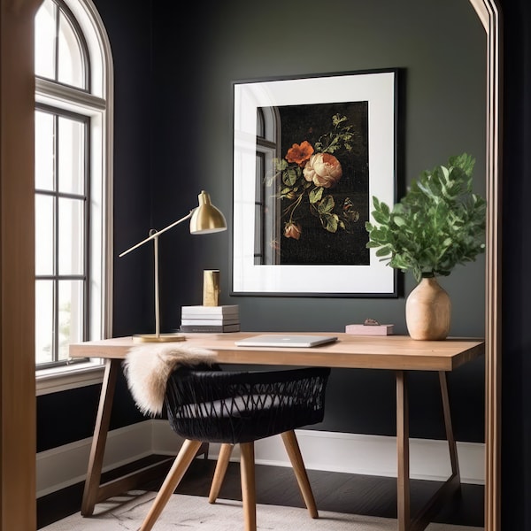 Elegant Modern Office Frame Interior Mockup With Reflection, Square ...