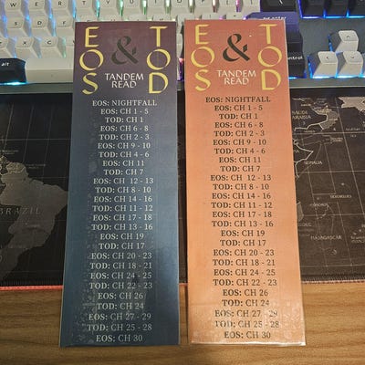 TOG Tandem Read Guide Bookmark Empire of Storms & Tower of Dawn Throne of Glass Series Sarah J ...