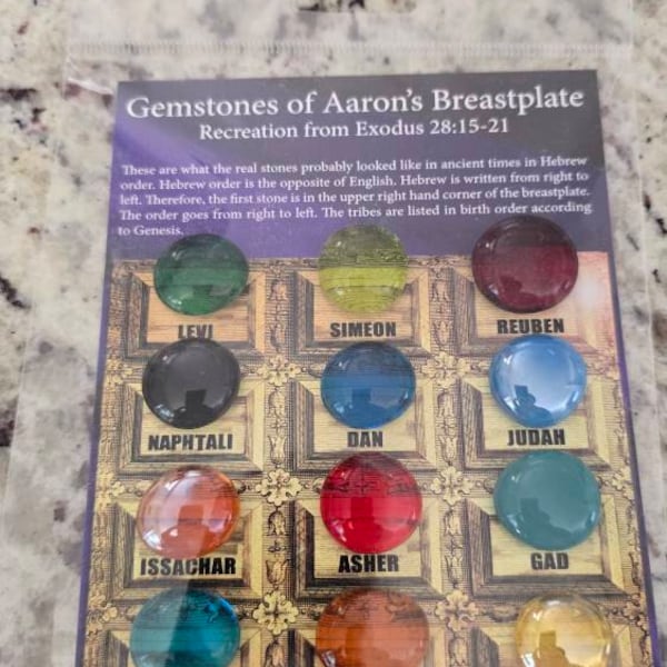 Gemstones of Aaron's Breastplate Glass Stones - Etsy