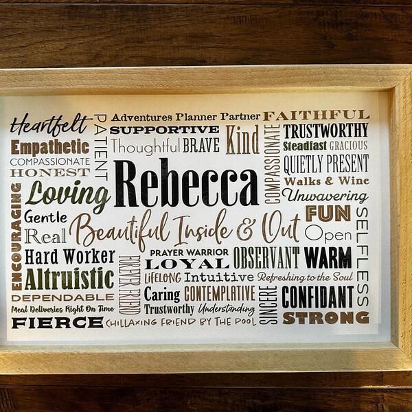 Framed Personalized Canvas Poem, Long Poem, Custom Poem Print, Custom ...