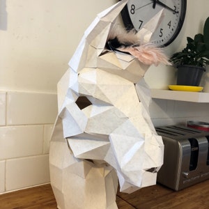 Lama Mask, Alpaca Mask Digital Template, Halloween Paper Mask, Digital ...