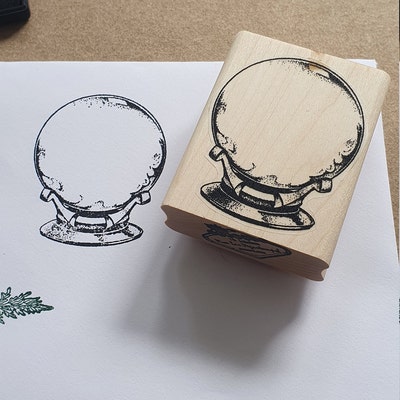 Crystal Ball RUBBER STAMP, Fortune Teller Stamp, Palm Reader Stamp ...