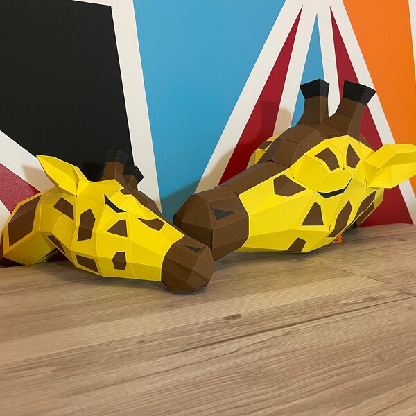 Giraffe 3d Paper Craft Template SVG and PDF | DIY 3d Paper Craft ...