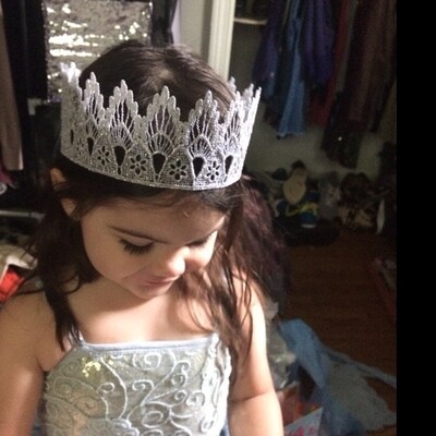 Silver Lace Princess Crown Lainey Silver Crown Baby Toddler Adult Fairy ...