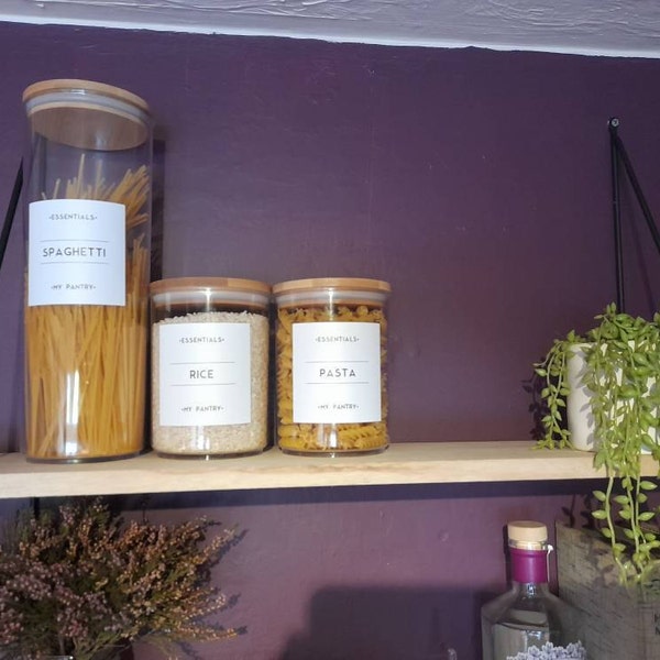 Modern Bespoke Labels | Pantry Food Kitchen Organisation | Kitchen Jars ...