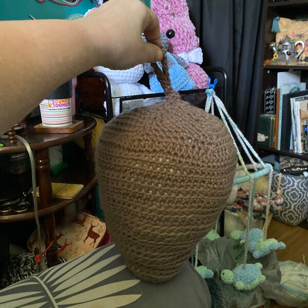 Buzz off Wasp Nest PDF Crochet Pattern, Crocheted Wasp Nest Decoy ...