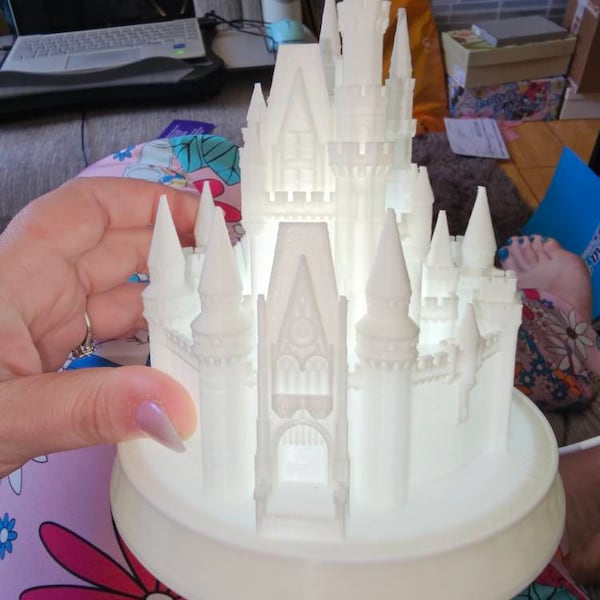 Cinderella Castle Night Light - Cake Topper - 3D Printed - Miniature ...
