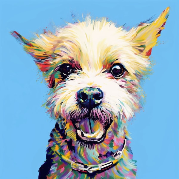 Pop Art Pet Portrait, Custom Pet Pop Art, Pop Art Dog Portrait, Pet Pop ...