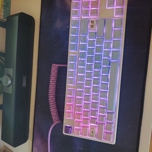 Blue & Yellow Custom Coiled Keyboard Cable - Etsy