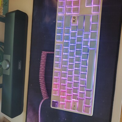 Blue & Yellow Custom Coiled Keyboard Cable - Etsy