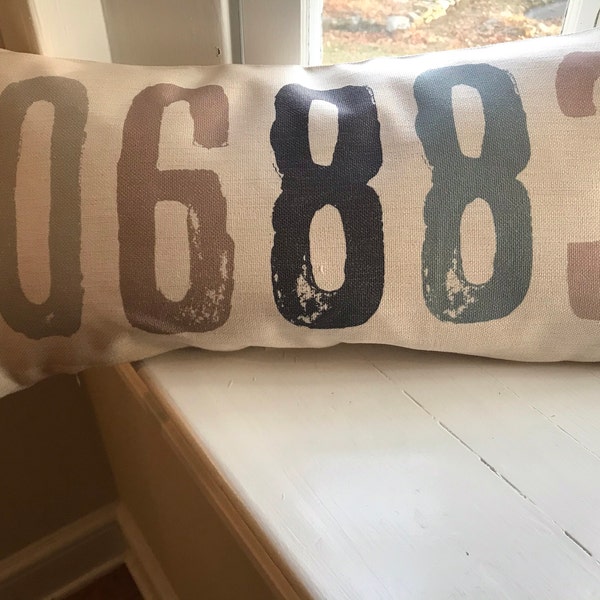 Zip Code Pillow, Area Code Pillow, Housewarming Gift, Personalized ...