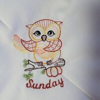 Days of the Week Owls Machine Embroidery Designs Pack Instant Download ...