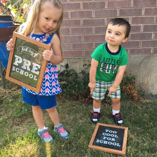 First Day of School Printable Signs INSTANT DOWNLOAD Chalkboard ...