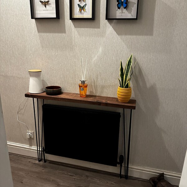 HARDWOOD Solid Oak Chamfered Edge Dining Table With Steel CHUNKY SQUARE ...