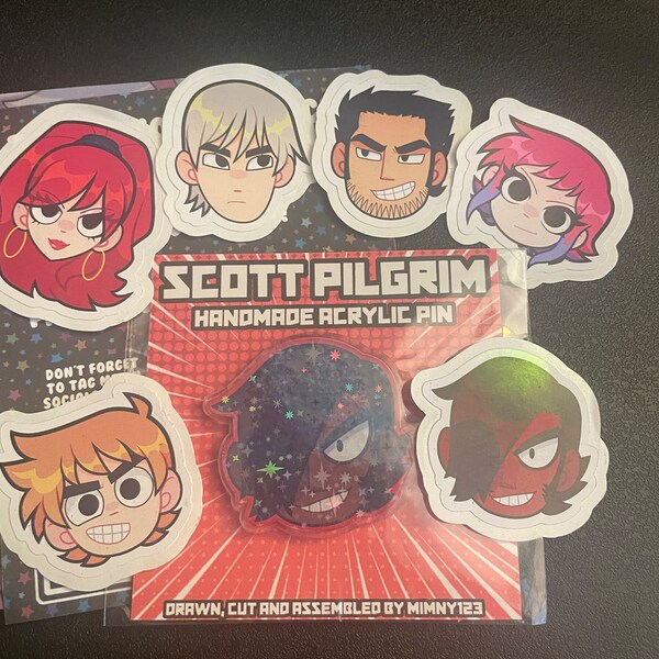 SCOTT PILGRIM || Holographic Acrylic Pin - Etsy