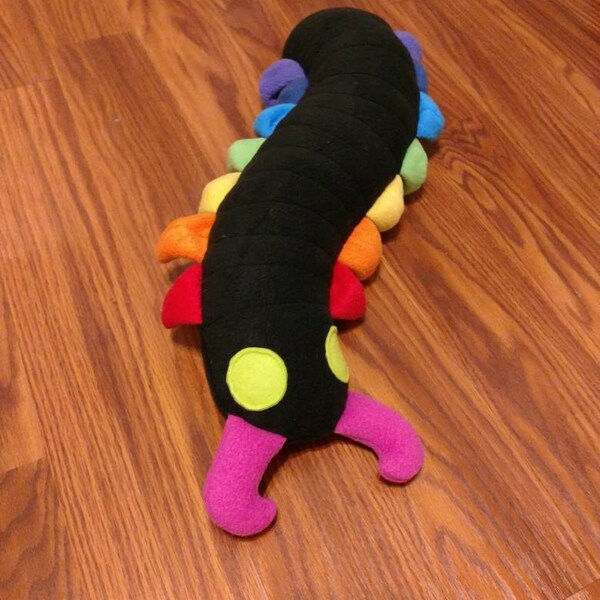Rainbow Centipede Plush, Centipede Toy, Plush Bug, Plush Insect ...
