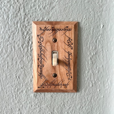 Lord of the Rings Light Switch Cover, LOTR, , One Ring Script, Hobbit ...