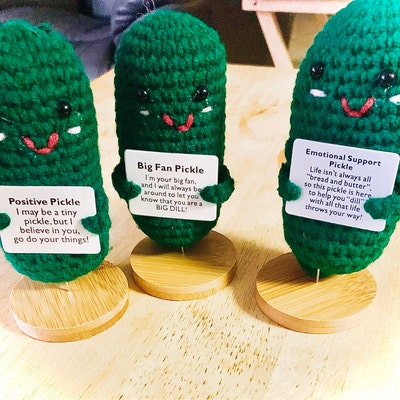 Emotional Support Pickle,positive Pickle,big Fan Pickle,handmade ...