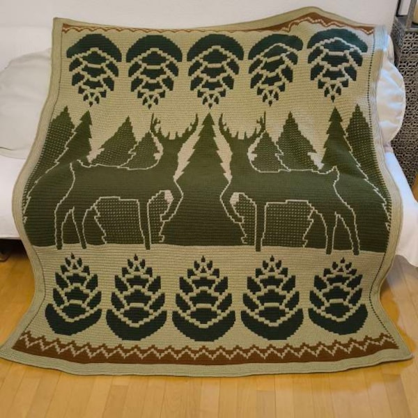 Mountain Whispers, Mosaic Crochet, Nature Crochet Pattern, Mountain Crochet Pattern - Etsy