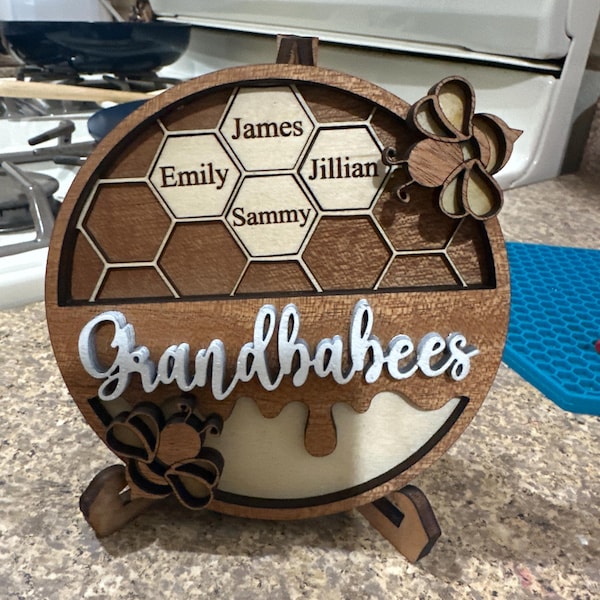 Personalized Bee Hive Family Tree Plaque: Custom Grandparent Gift ...
