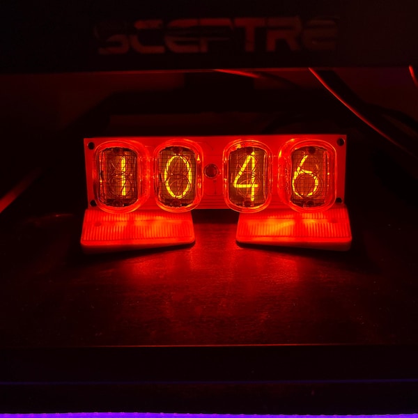 Nixie Tube Clock in 12 Amber ,fallout Style,vintage,steampunk ...
