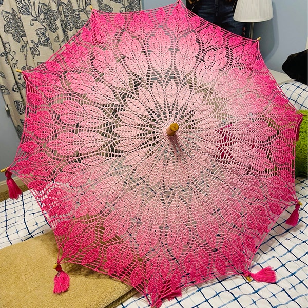 Cherry Blossom Crochet Parasol Pattern—crochet Parasol Pattern—crochet ...