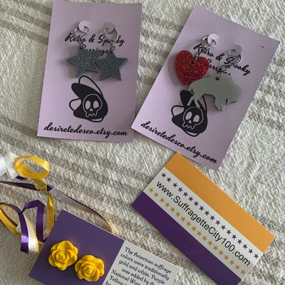 Suffrage Yellow Gold Rose 19th Amendment Artisan Handmade - Etsy