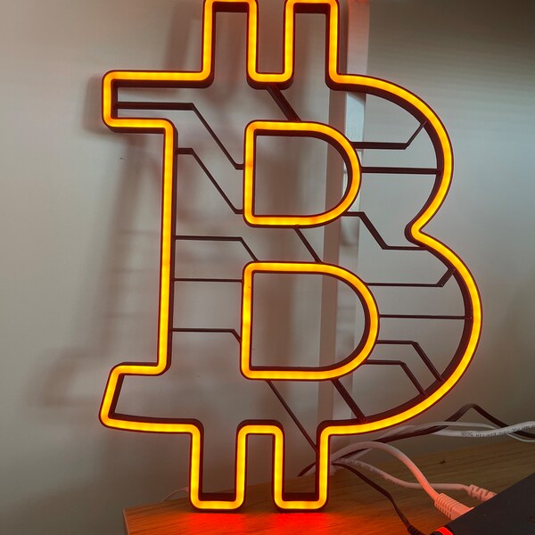 Bitcoin Art , Bitcoin Neon Sign, Trading Wall Decor, Trader Gift ...