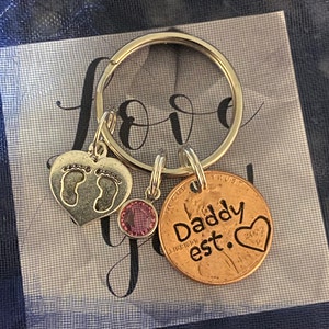 Personalized Daddy Penny Keychain New Daddy Gift Dad - Etsy