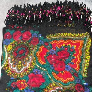 KURDİSH SCARF • Floral Green Thick Scarf • Ethnic Scarf • Bohemian ...
