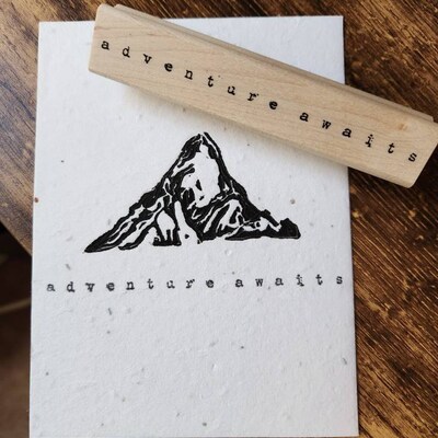 Adventure Awaits RUBBER STAMP Travel Stamp Transportation - Etsy