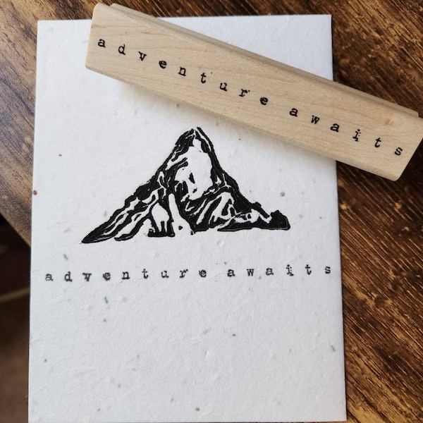 Adventure Awaits RUBBER STAMP, Travel Stamp, Transportation Stamp ...