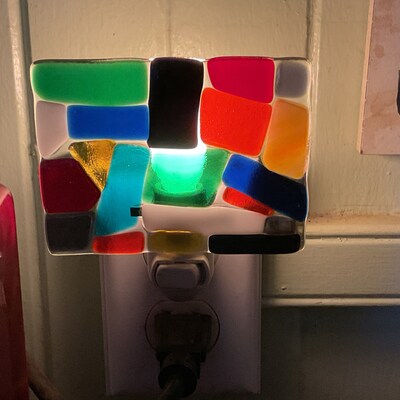 Funny Stained Glass Santa Stuck in the Chimney A Festive Delight for ...