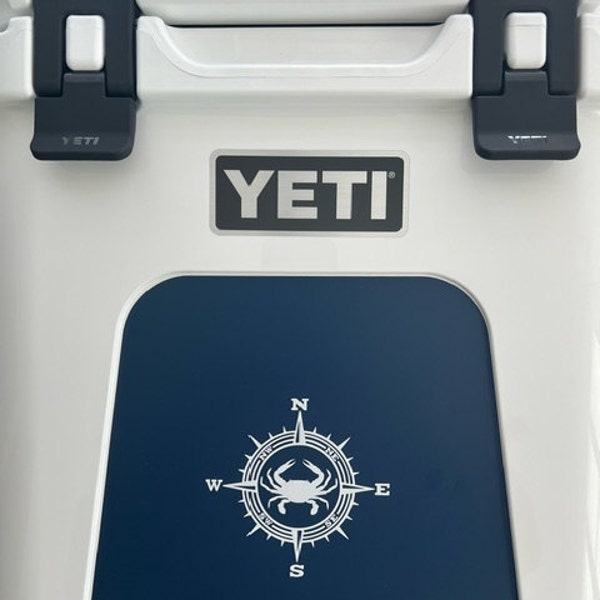 Crab Compass Decal, Seashore Life Vinyl Wall Decal, Softshell Crab ...