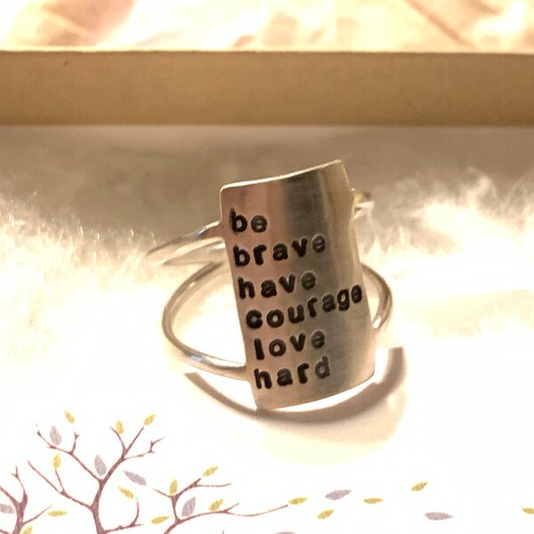 Own Your Statement Ring - Inspirational Personalized Quote Ring ...
